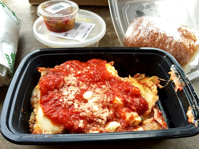 Lasagna that would make your Italian grandmother weep with joy &ndash; or jealousy. The perfect ratio of sauce, cheese, and pasta.