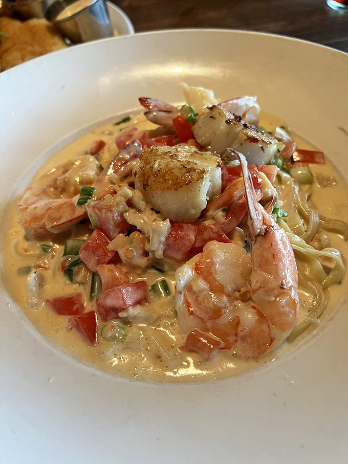 When pasta meets the sea, magic happens &ndash; this linguini looks like it could star in its own romance novel.