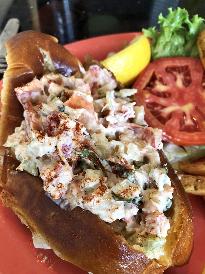 The star of the show: chunks of sweet lobster meat nestled in a perfectly toasted roll. This isn't just lunch&mdash;it's a religious experience with drawn butter.
