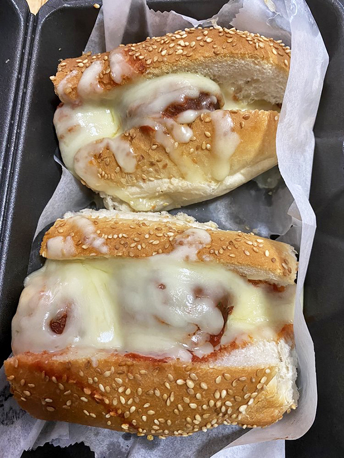 These meatball subs aren't just sandwiches; they're edible hugs on sesame-seeded rolls, complete with melty cheese blankets.