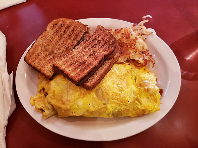 This omelet doesn't just sit on the plate&mdash;it lounges confidently, knowing it's about to make your day substantially better.