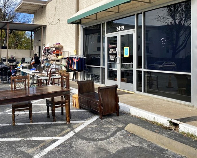 The unassuming storefront belies the wonderland within. Like a speakeasy for bargain hunters, you need to know what awaits inside.