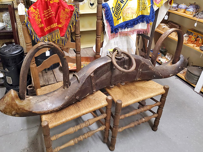 Not your average home decor&mdash;this ox yoke has probably seen more of America than most of us ever will.