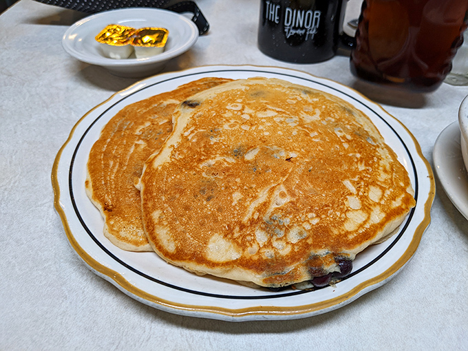 These pancakes aren't just breakfast, they're edible frisbees of joy&mdash;golden-brown canvases waiting for the Jackson Pollock treatment of syrup application. 
