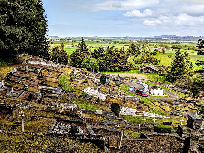 This cemetery offers some of the most peaceful views in Humboldt County. The residents may be quiet, but they've got million-dollar real estate with rolling hills as far as the eye can see.