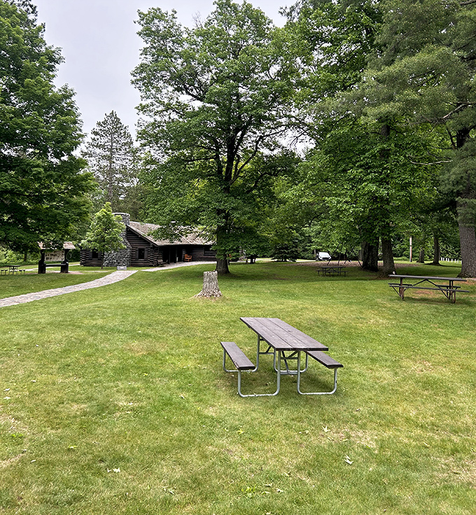 The Northwoods' version of al fresco dining. These picnic tables have hosted more family memories than your grandmother's kitchen table.