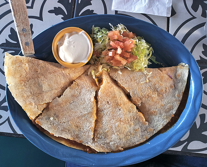 When quesadillas are cut this perfectly, you know the kitchen takes pride in every single detail that matters.