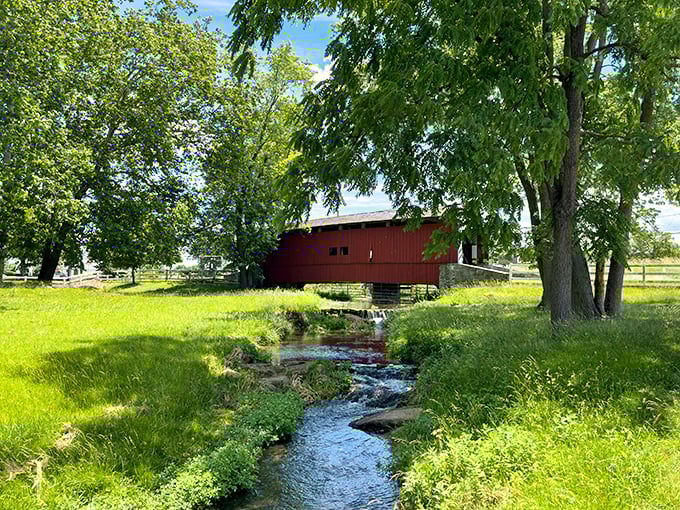 The gentle stream beneath the bridge creates nature's soundtrack&mdash;a peaceful gurgling that's been the background music for travelers for over a century.