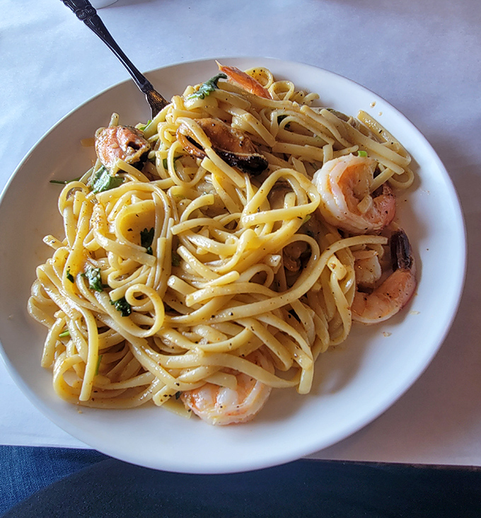 Shrimp pasta that would make an Italian grandmother nod in approval. Simple, elegant, and proof that sometimes less is magnificently more.