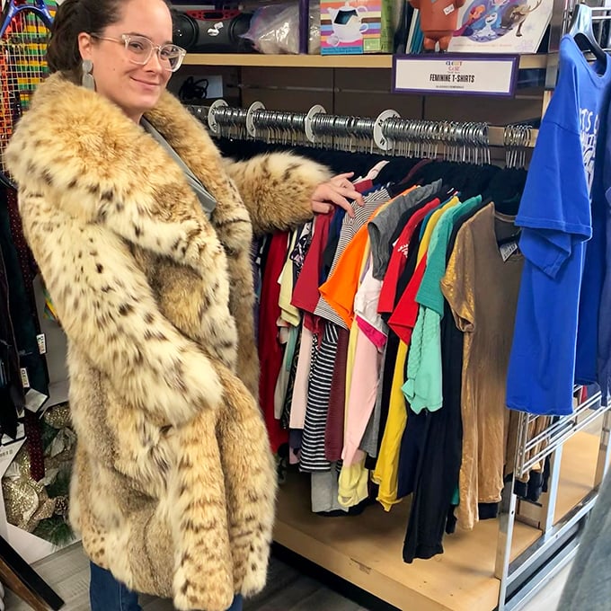Vintage fur finds its perfect match in modern sensibilities. Every thrifter knows that magical moment when something extraordinary appears among the ordinary.