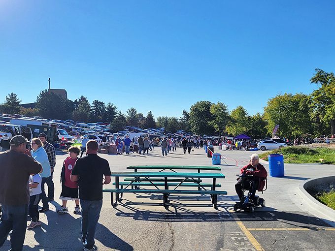 Fellow treasure hunters navigate the maze of possibilities, each carrying dreams of that perfect unexpected find.