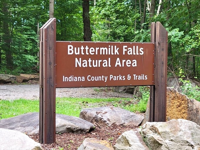 The entrance sign promises exactly what it delivers&mdash;a natural area where manufactured entertainment takes a backseat to genuine wonder.