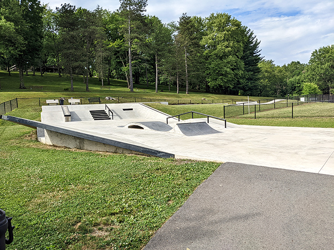 Concrete waves in a sea of green&mdash;Zelienople's skate park offers suburban thrills without a single app or subscription required.