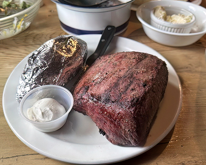 Not so much a steak as a monument to beef&mdash;charred exterior, rosy interior, and a size that makes you question your life choices.