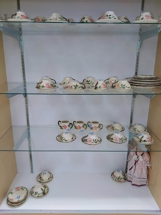 Delicate teacups that once hosted proper afternoon conversations now ready for your impromptu "Bridgerton" viewing party.