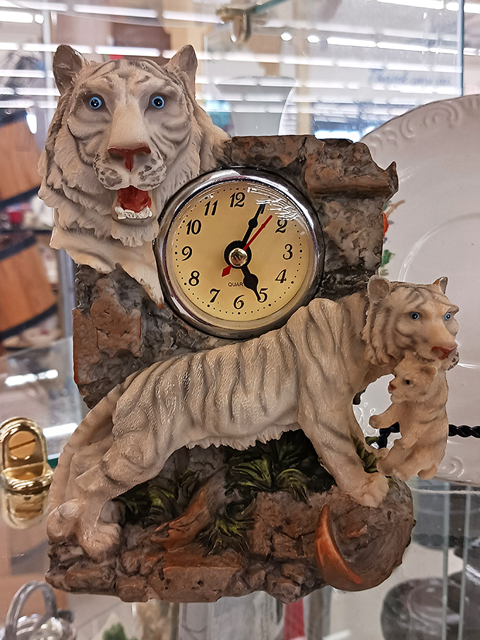 Time takes on a wild dimension with this tiger clock. Perfect for the person whose style screams "it's always safari o'clock somewhere."