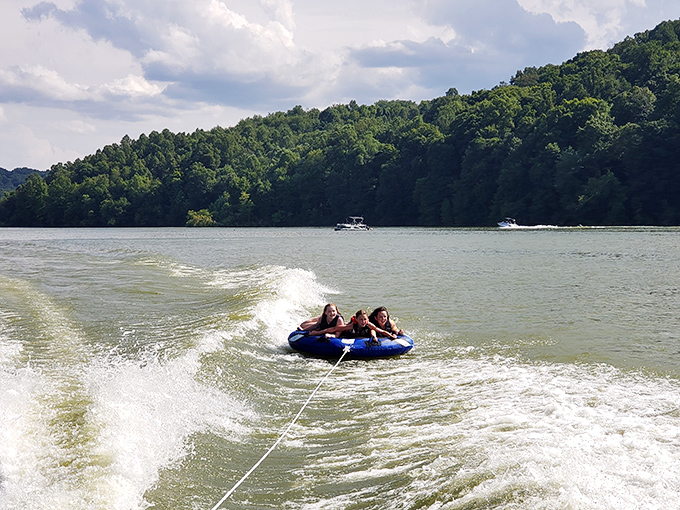 Adrenaline meets laughter as these tubers discover Ohio's answer to a roller coaster ride&mdash;Salt Fork style!