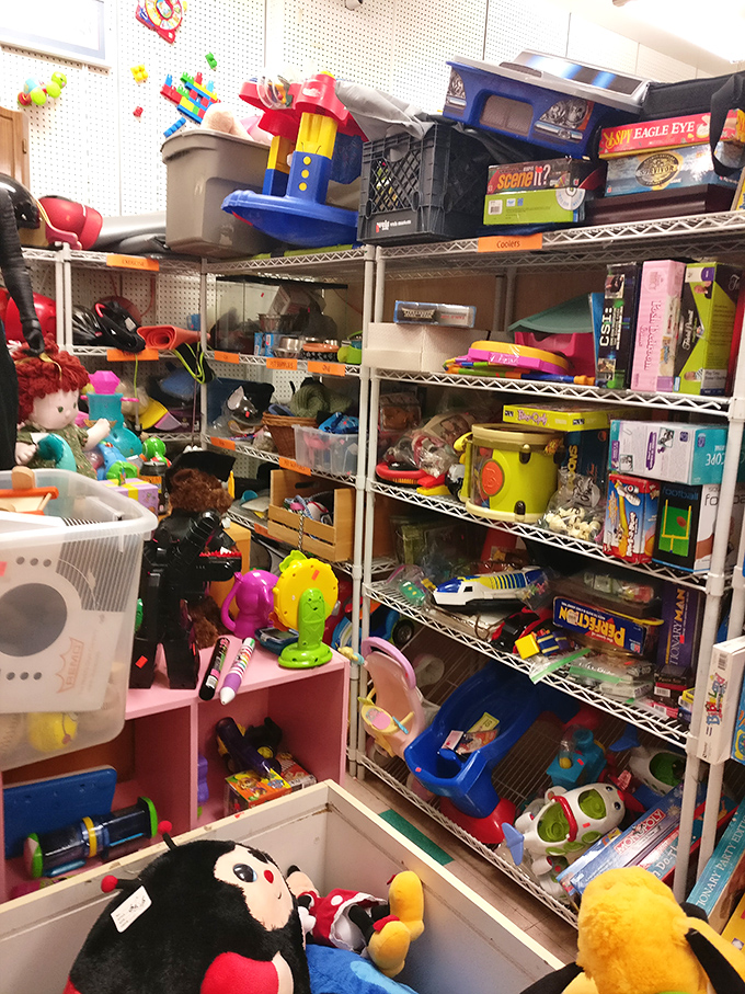 Remember when toys didn't need batteries? This aisle remembers, and it's glorious.