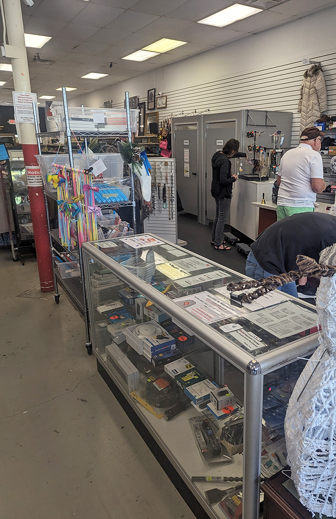 The checkout counter doubles as command central, where treasures are priced and shoppers share tales of their most impressive discoveries.