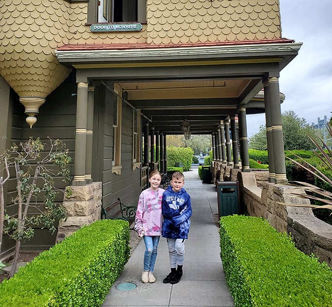 The famous "Door to Nowhere" offers visitors a literal dead end&mdash;thankfully, these explorers chose the path with actual steps.