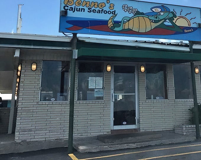 Benno's bright blue facade stands like a beacon for seafood lovers cruising Galveston's seawall. Cajun spices practically waft from the sign.
