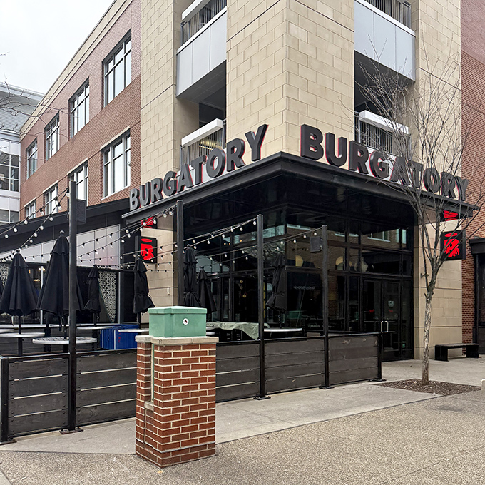 Burgatory's modern exterior suggests what awaits inside &ndash; a heavenly burger experience worth any potential sins.