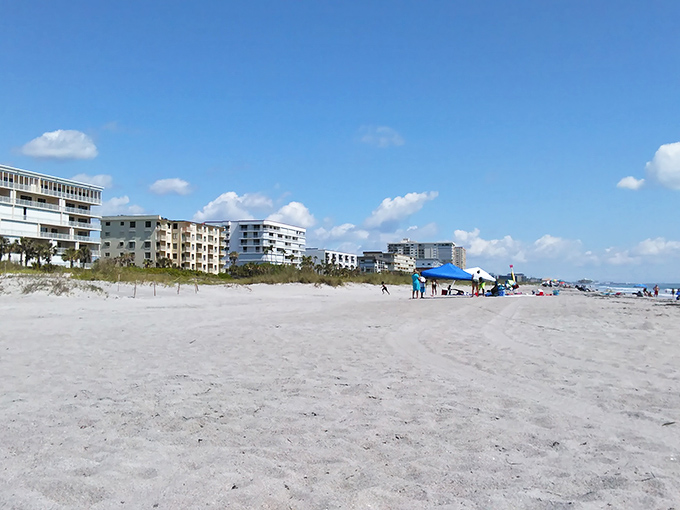 Wide sandy beaches near Cocoa Beach prove Florida retirement dreams can come true without a millionaire's budget.