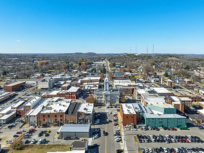 Columbia's courthouse square stands proud, anchoring a community where budgets breathe easy and neighbors wave.