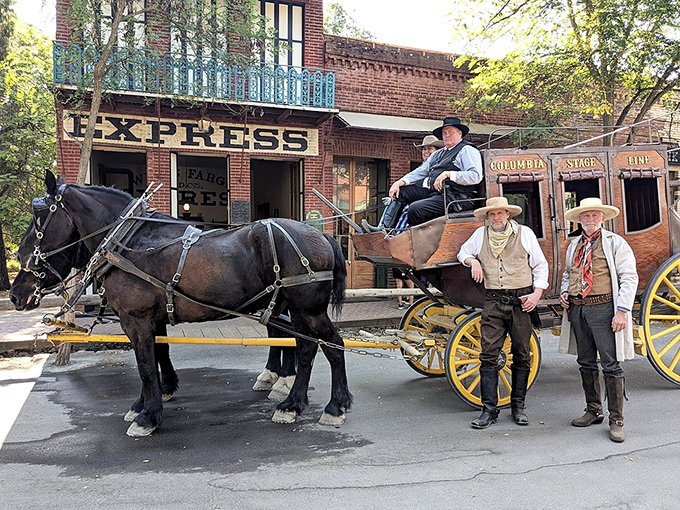 Columbia's living history comes alive with authentic stagecoaches that would make Disney jealous of the realism.