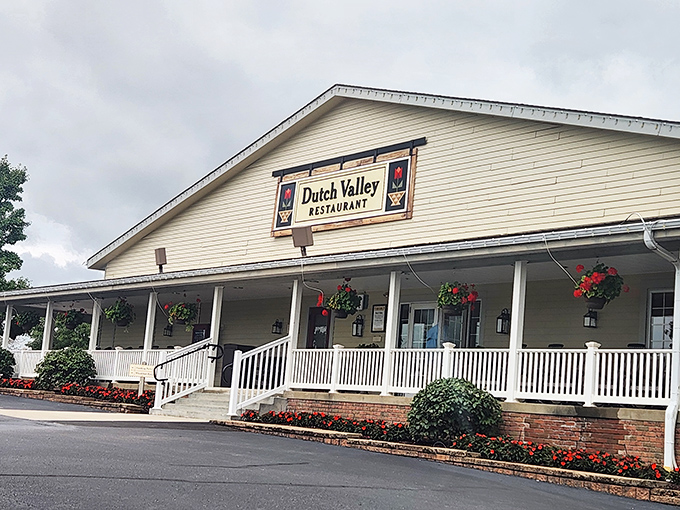Dutch Valley Restaurant's classic architecture tells you everything - this is where serious comfort food happens daily.