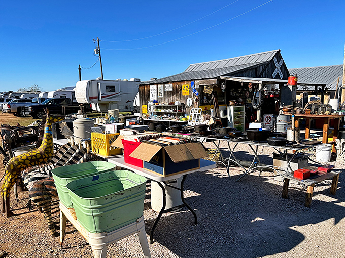 Barn shopping at its finest! Fredericksburg Trade Days houses vendors in rustic structures that are almost as charming as the merchandise inside.