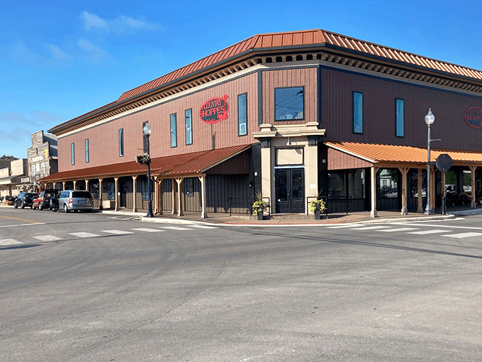 Grabill's beautifully restored corner building anchors the downtown. That copper-topped roof and wooden awnings make modern shopping feel like a nostalgic adventure.