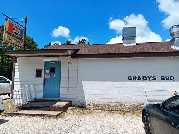 Grady's simple white exterior hides world-class barbecue within. Like finding a diamond in the rough, this unassuming spot delivers smoky treasures.