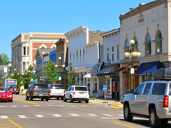 Harbor Springs' Victorian elegance curves around the bay like a perfectly planned movie set.