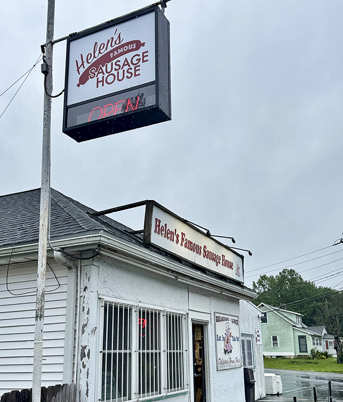 Helen's Sausage House looks like a movie set for "Diners, Drive-ins and Dives." This humble spot serves breakfast sandwich magic.