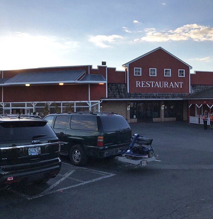 Hershey Farm's barn-red exterior isn't just charming&mdash;it's a beacon for buffet lovers seeking authentic Pennsylvania Dutch cooking.