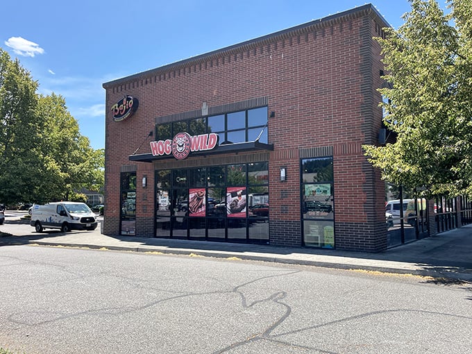 Hog Wild's brick storefront might look ordinary, but inside lurks extraordinary BBQ that'll make you squeal with delight.