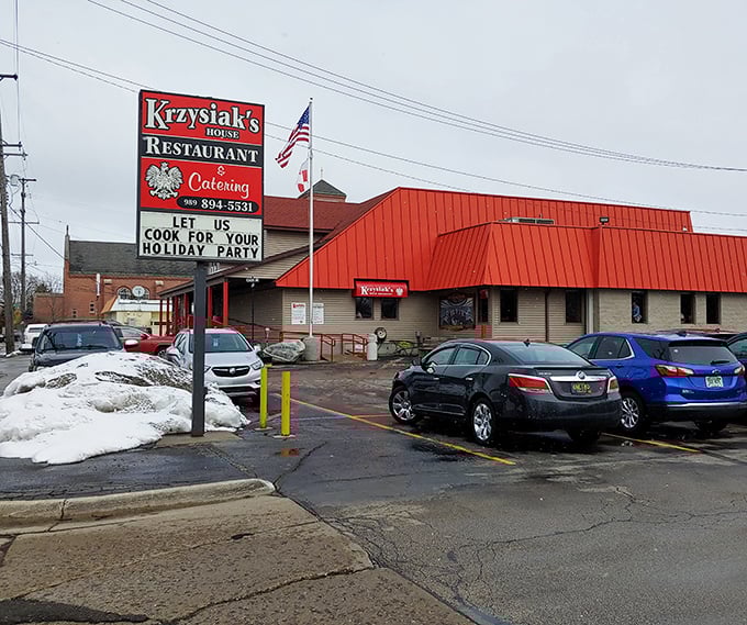 That iconic red roof has sheltered generations of pierogi lovers seeking Polish comfort food that grandma would approve of.