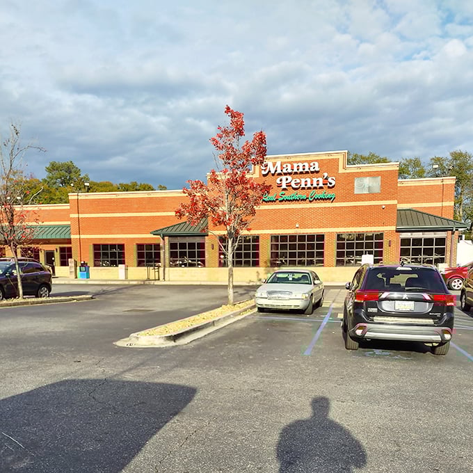 Mama Penn's brick facade and autumn colors create the perfect setting for Southern cooking that warms you from the inside out.