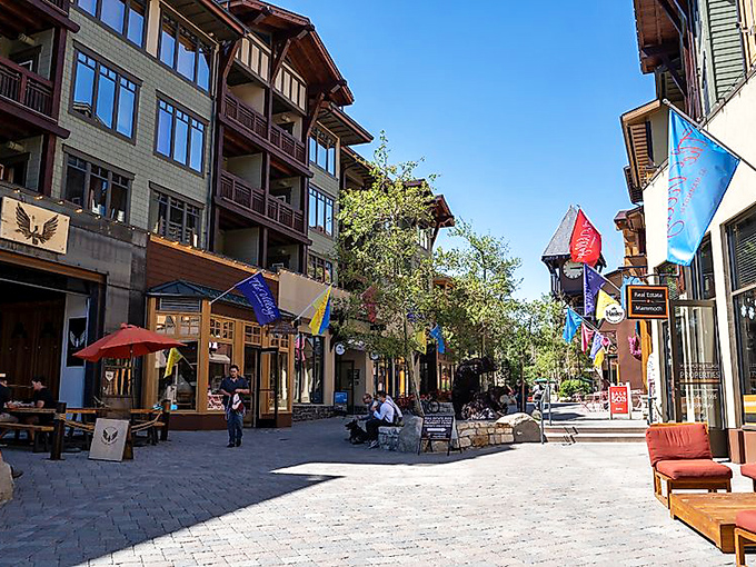 Mammoth Lakes Village combines modern mountain style with views that make you forget to check your phone for days at a time.
