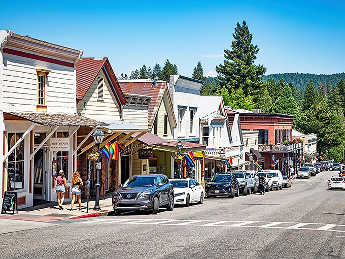 Nevada City's Gold Rush architecture – proof that the 1850s had better taste in buildings than we do.