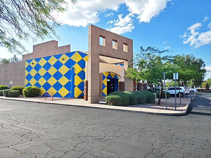 Organ Stop Pizza's distinctive exterior gives no hint of the musical wonderland waiting inside. Talk about a surprise appetizer!