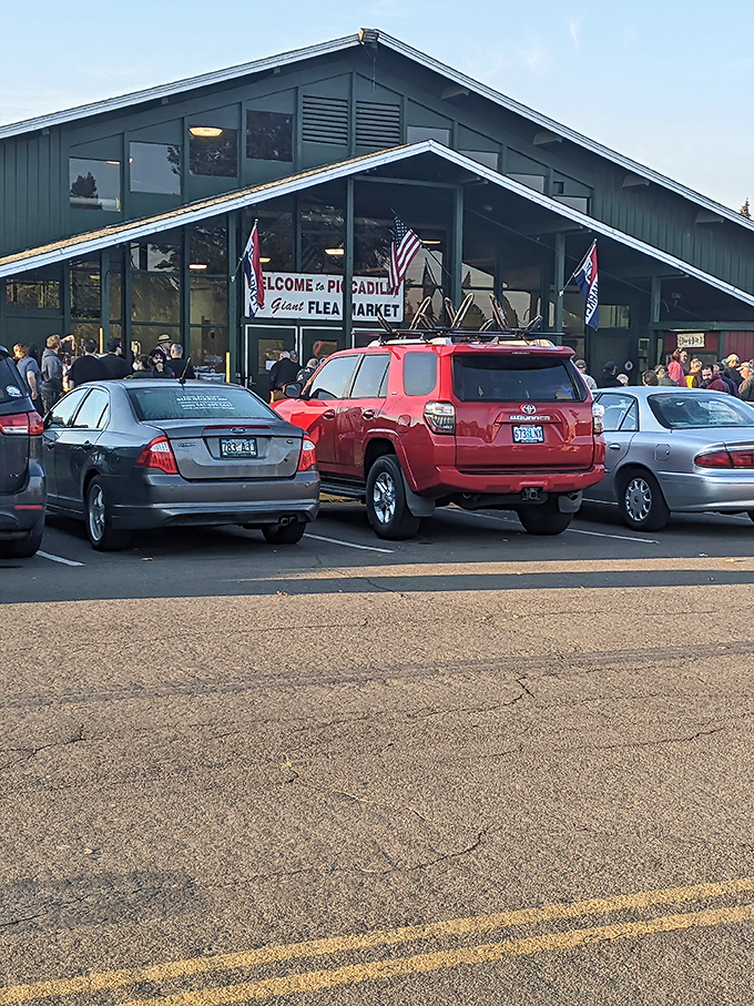 Picc-A-Dilly's lodge-like entrance welcomes a steady stream of treasure seekers, all hoping today's the day they'll find that perfect something.