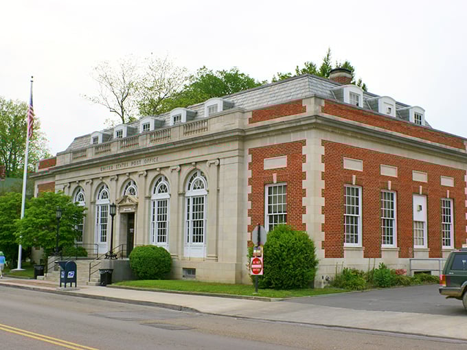 Rogersville's grand courthouse commands respect like a distinguished elder statesman, anchoring the community with quiet authority.