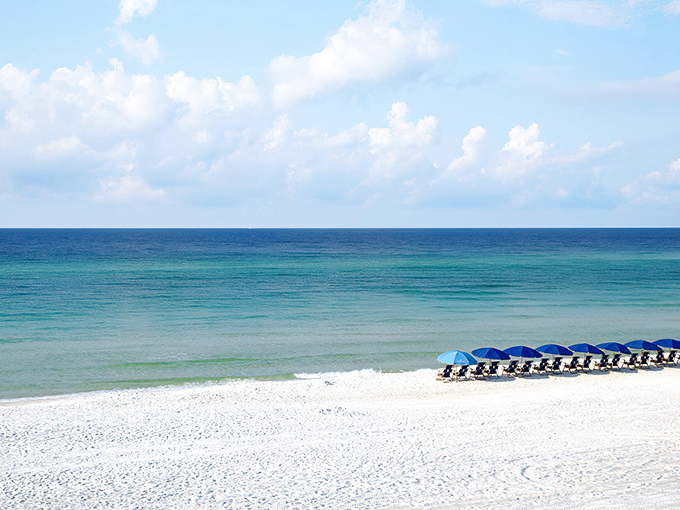 Santa Rosa Beach's waters come in shades of turquoise that would make a crayon designer jealous. Pure Florida magic.