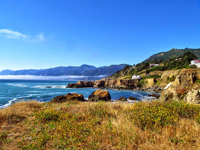 Shelter Cove's pristine shoreline &ndash; where the road ends and your real vacation begins. Worth every twist and turn to get here.