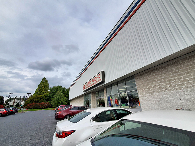 The Salvation Army's massive warehouse silhouette hints at the treasures within. This isn't just shopping&mdash;it's an expedition into affordable possibilities!