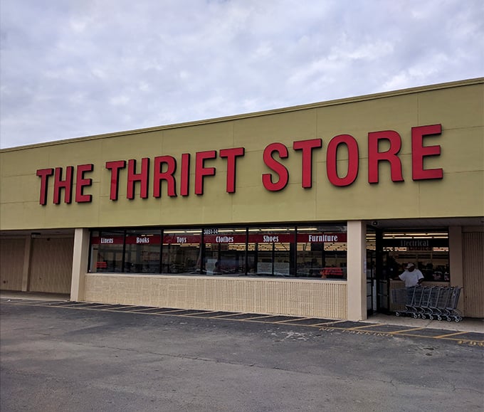 Simple storefront design promises straightforward deals without fancy frills or inflated prices.