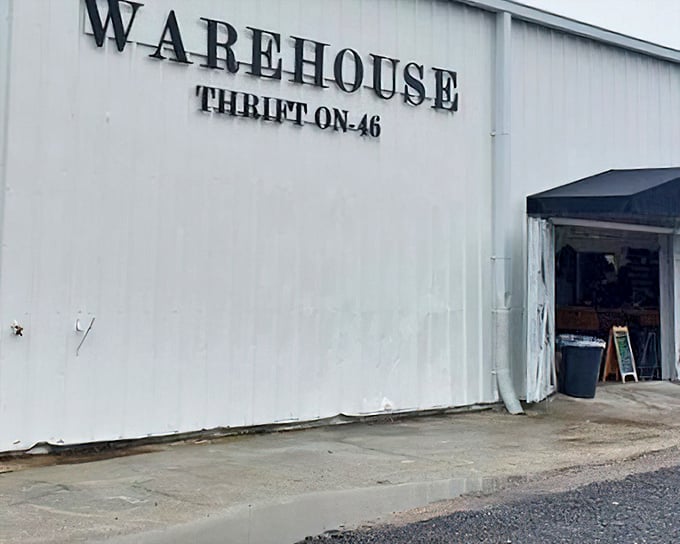 This unassuming warehouse exterior conceals one of Sanford's best-kept thrift shopping secrets inside.