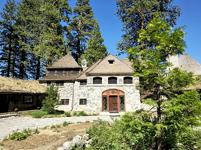 Vikingsholm: Stone walls and wooden beams blend perfectly with the surrounding forest&mdash;a Scandinavian dream home nestled beside crystal-clear Lake Tahoe.